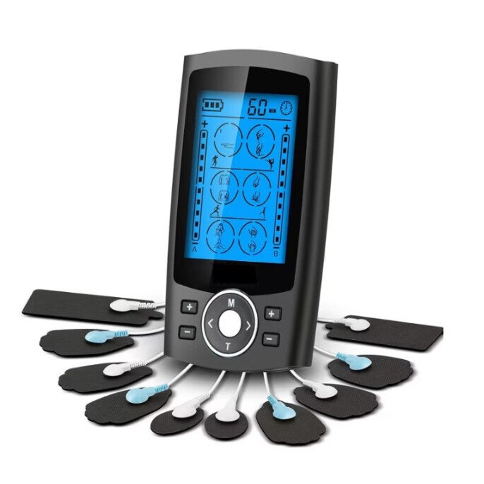 Stimulator muscular, JENUOS®, puls electronic, 24 moduri, 10 electrozi ...