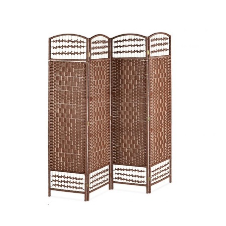 Paravan de camera Relaxdays, Maro, 180 x 180 cm - eMAG.ro