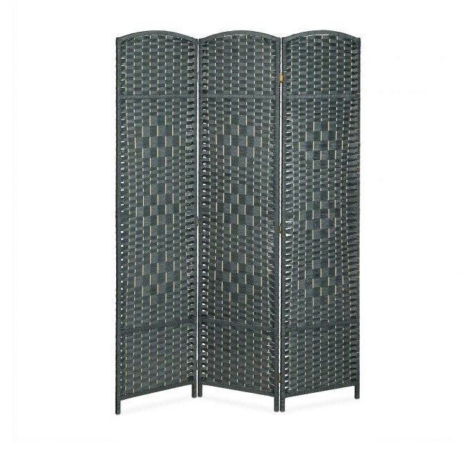 Paravan de camera Relaxdays, Gri, 120 x 170 cm - eMAG.ro