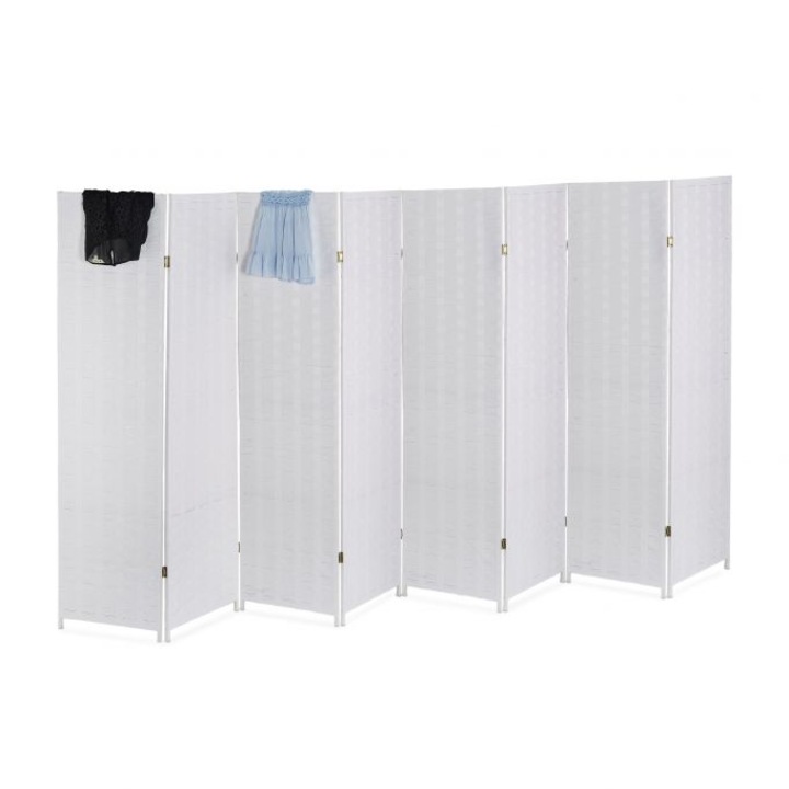 Paravan de camera Relaxdays, Alb, 320 x 170 cm - eMAG.ro