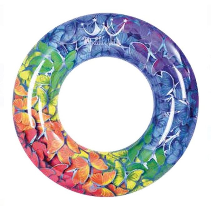 Colac din vinil rezistent, model fluturi multicolori, Syamag, 90 cm ...