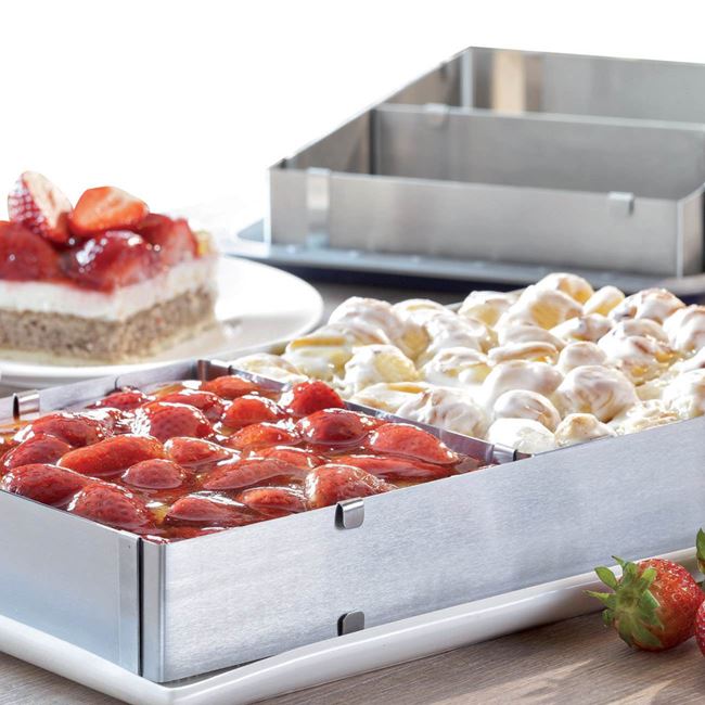 Forma reglabila metalica pentru copt, dreptunghiulara, cu separeu - eMAG.ro