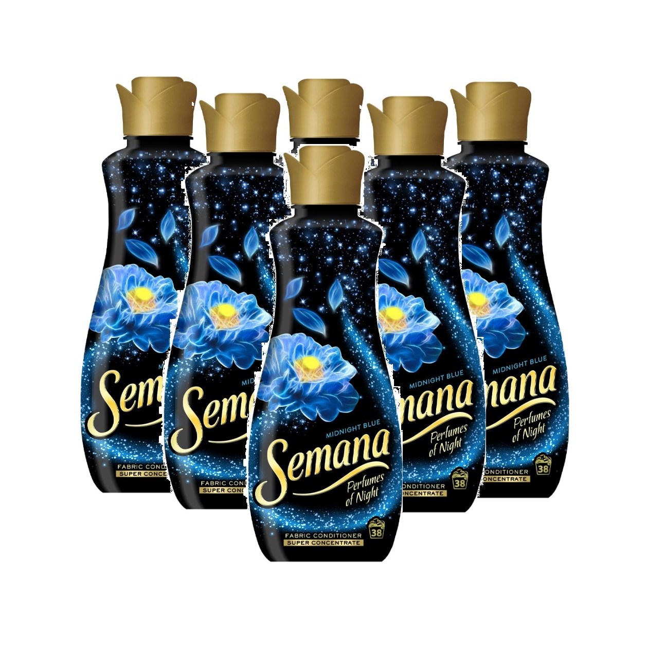 Set 6 x Balsam de rufe ultra concentrat Semana Midnight Blue, 950 ml ...