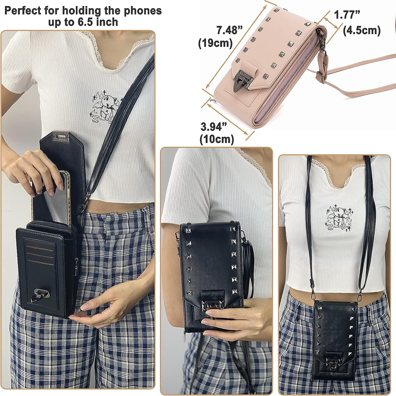 Geanta crossbody dama, Poliuretan, Negru - eMAG.ro