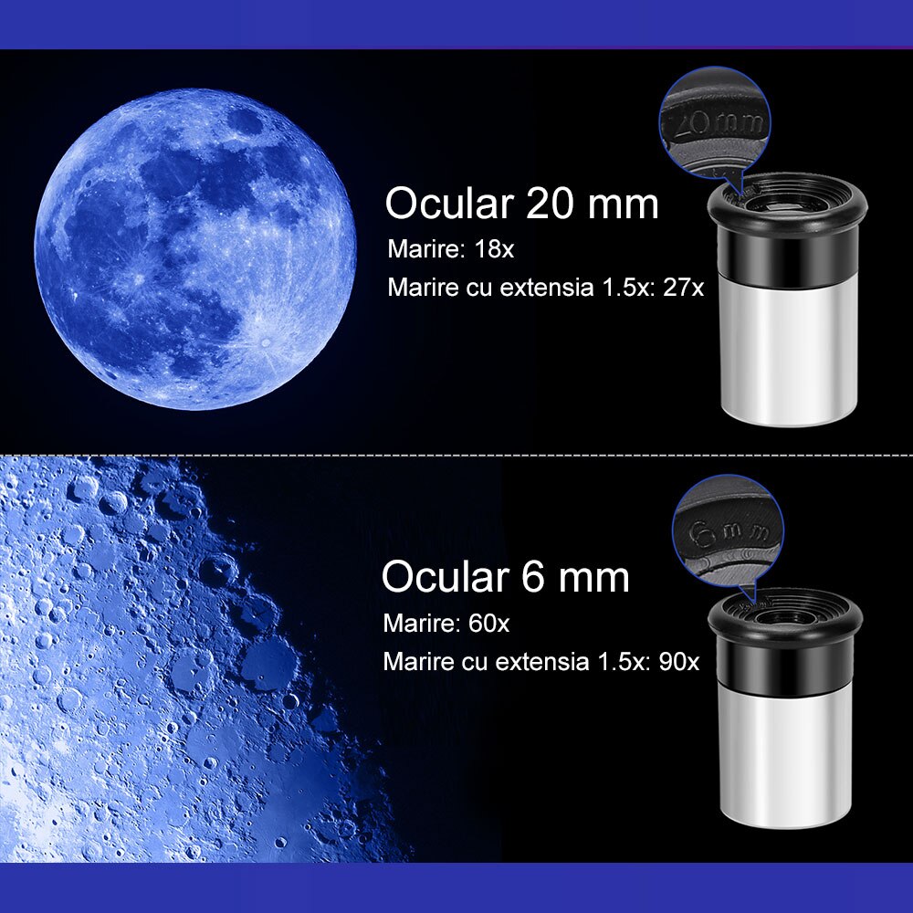 Telescop Astronomic SIKS Cu Trepied Din Aluminiu, Distanta Focala 360mm ...