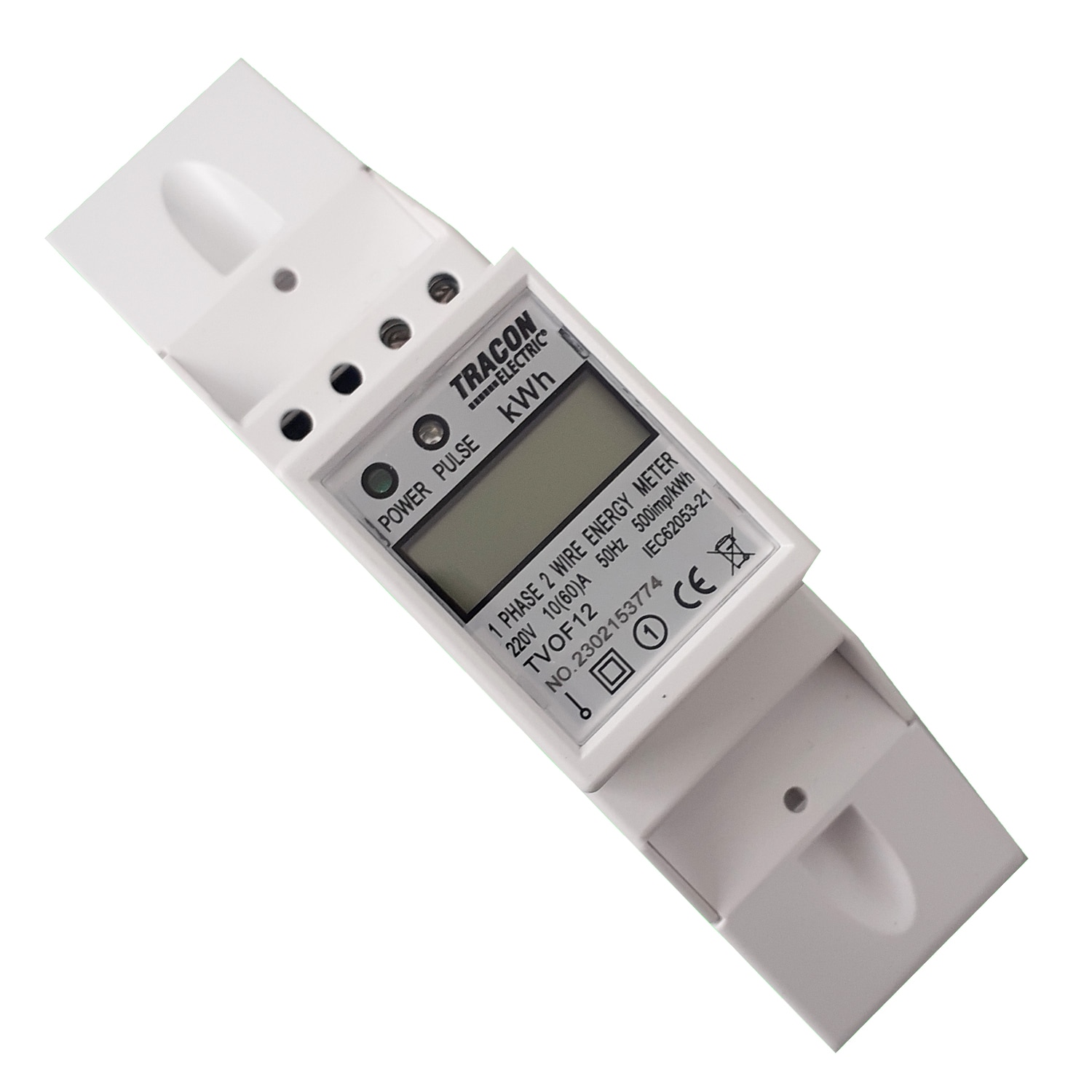 Contor de energie electrica direct, afisaj LCD, monofazat, 2 module ...