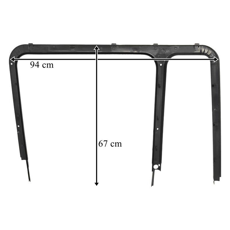 Cadru geam usa dreapta, Lamiro, Pentru MAN, Model F90/2000, Negru - eMAG.ro