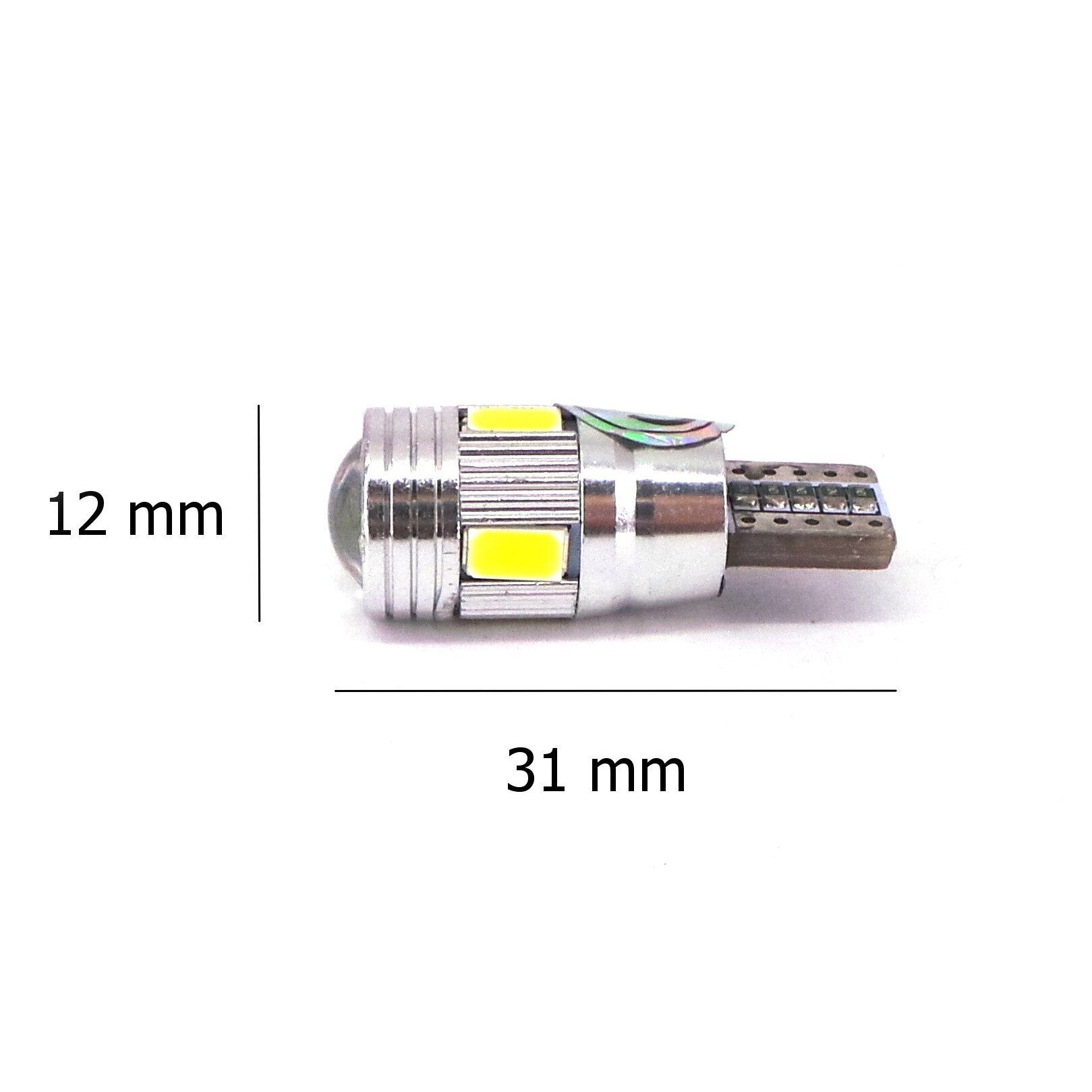 Set 5 becuri auto motoLEDy LED T10, W5W CANBUS 12V 240lm - eMAG.ro