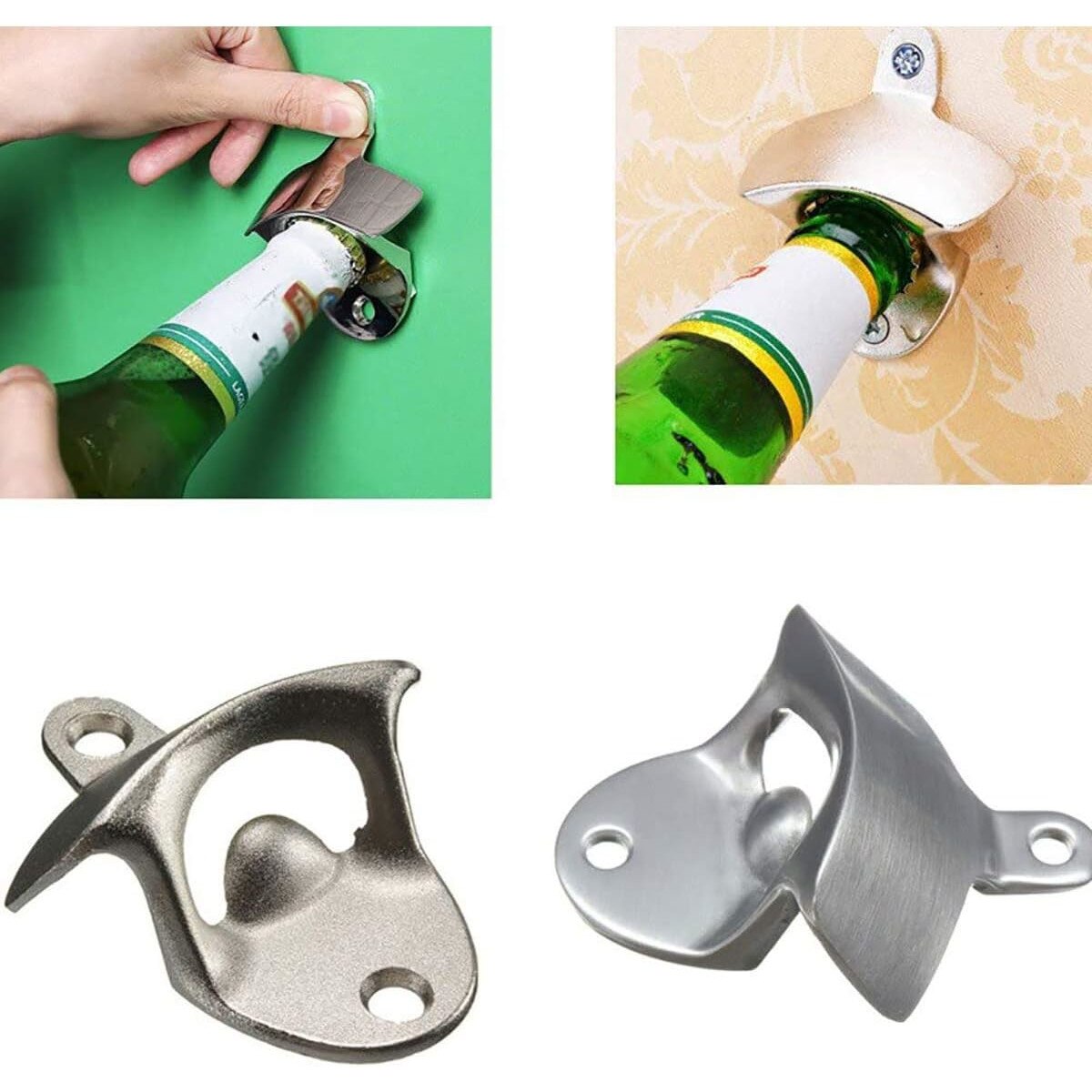 Set de 10 desfacatoare de sticle, Inox, Argintiu - eMAG.ro