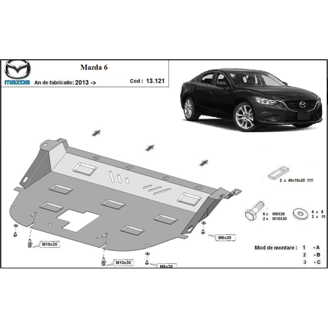 Scut motor metalic Mazda 6 2013-2021 - eMAG.ro