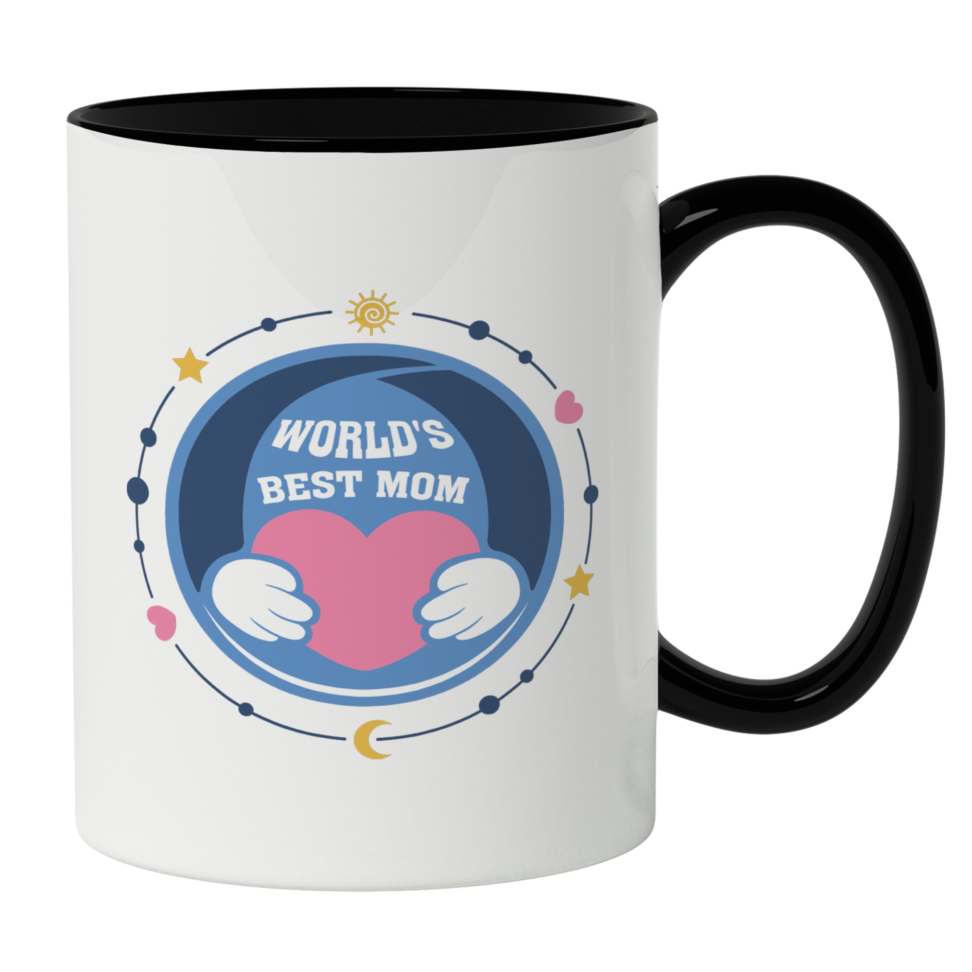 Cana Cu Maini Ce Tin O Inima Roz, Text In Engleza World's Best Mom, Cea ...