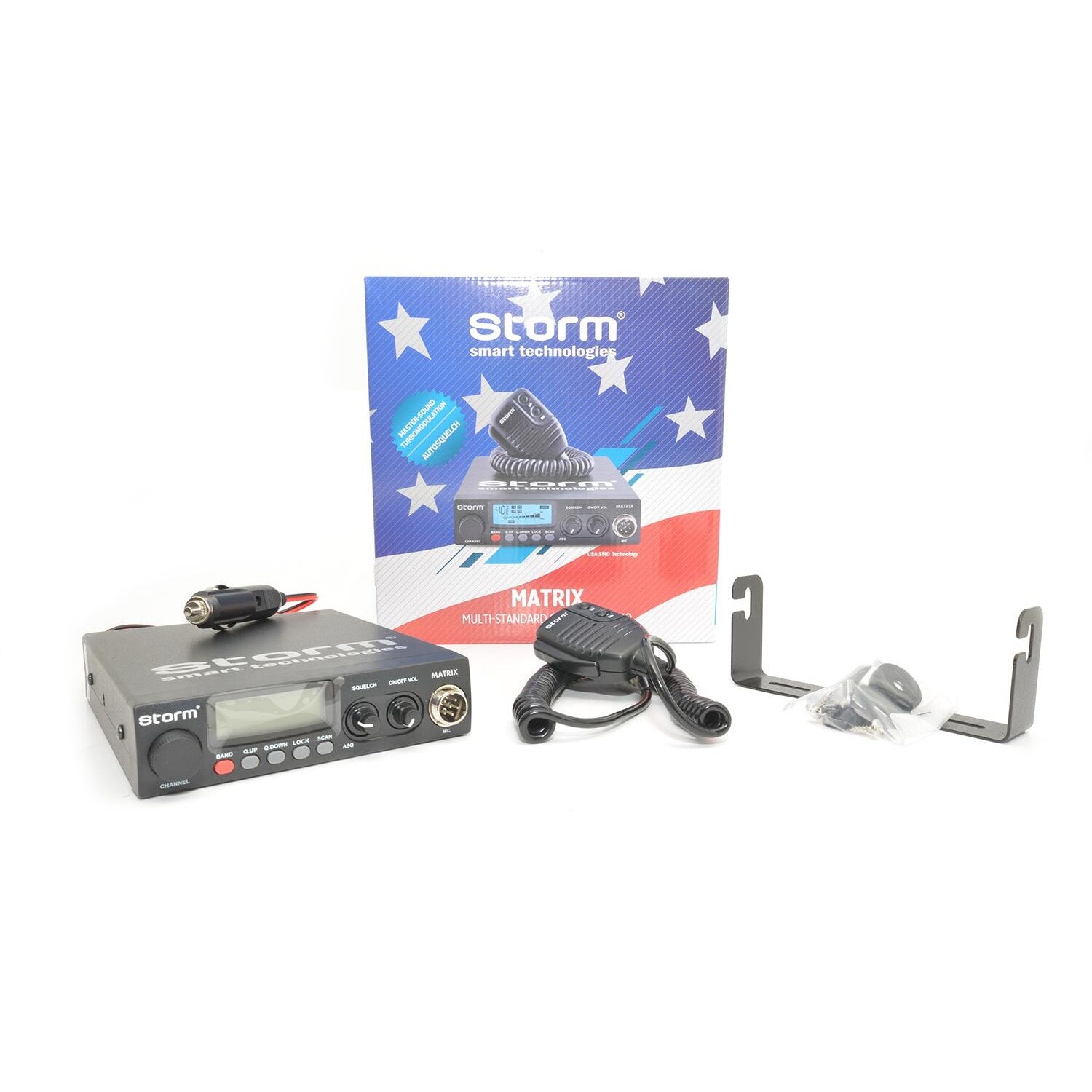 Kit Statie Radio Storm Matrix PRO 2023 MSR 12/24V ASQ+ Antena CB ...