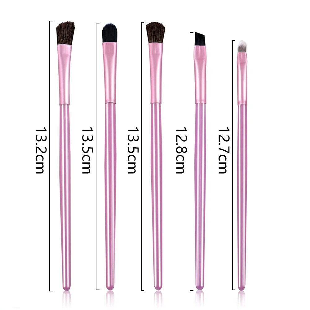 Set 5 pensule pentru machiaj, Cutie depozitare, Roz - eMAG.ro