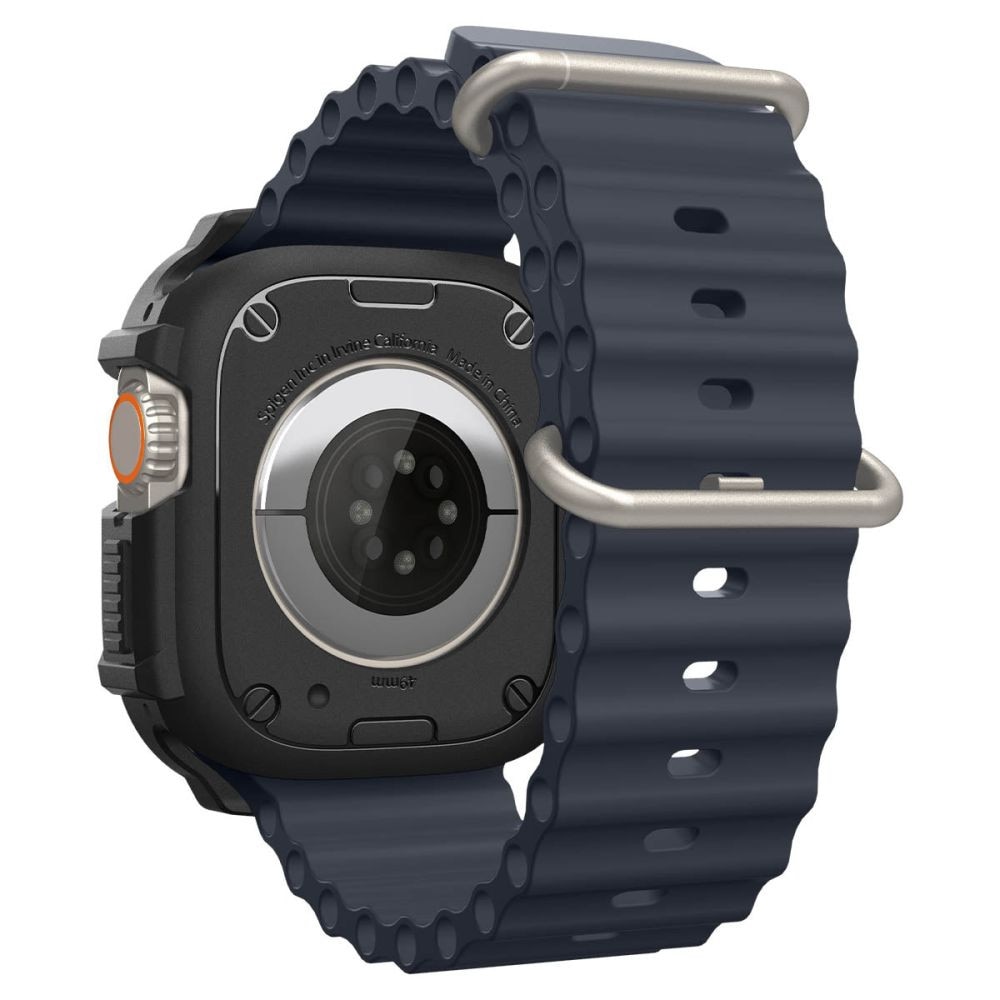 Husa pentru Apple Watch Ultra / Ultra 2 - Spigen Rugged Armor - Black ...
