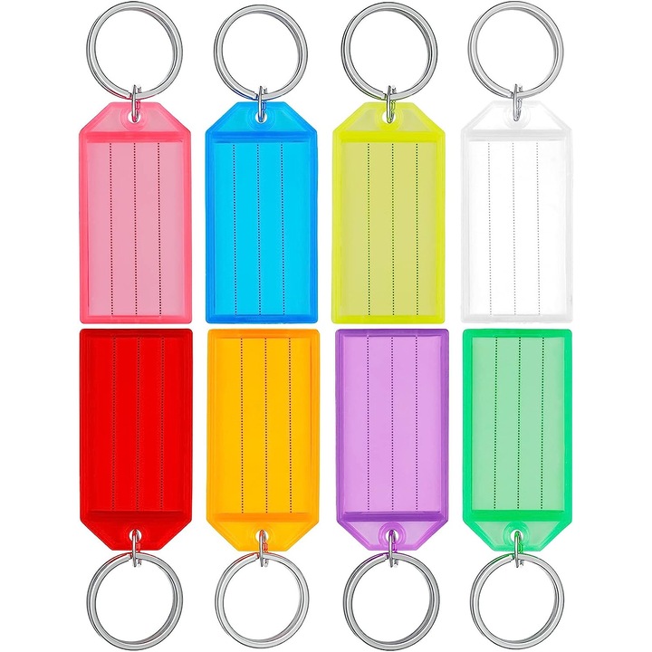Set 10 brelocuri pentru chei, Plastic, Multicolor - eMAG.ro