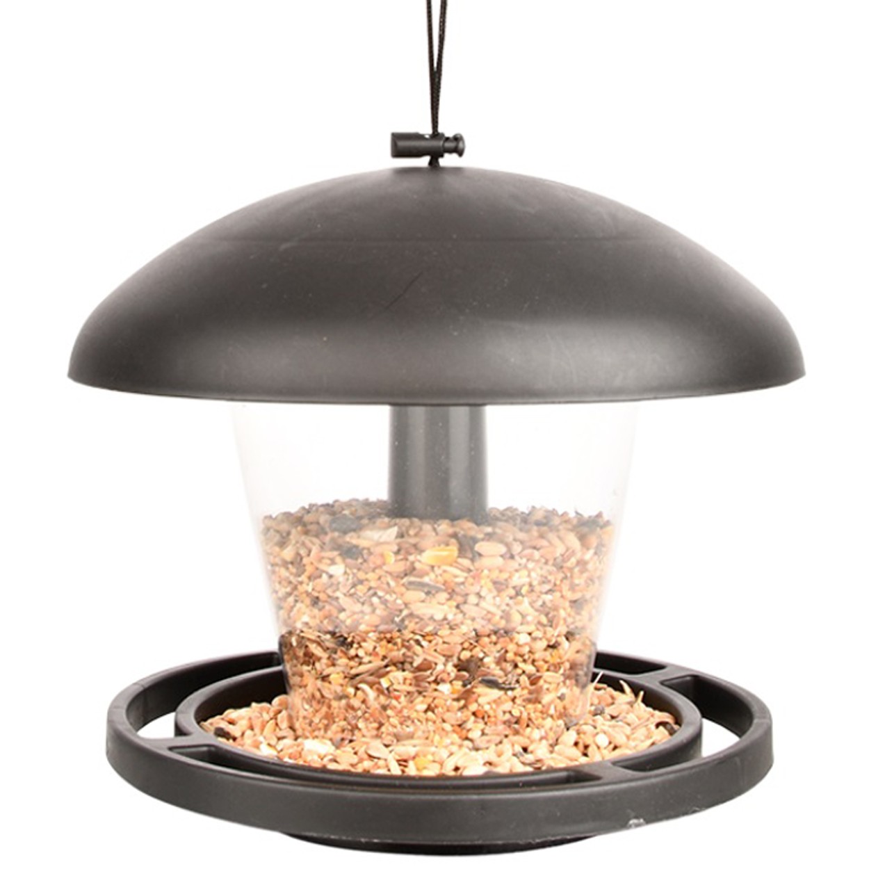 Hranitoare pasari, OEM, Polipropilena, Negru, 19,2 x 19,2 x 16,6 cm - eMAG.ro