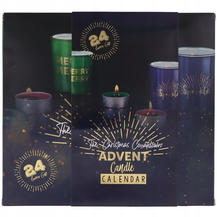 Calendar de Advent cu 24 de lumanari, 2022, Multicolor - eMAG.ro