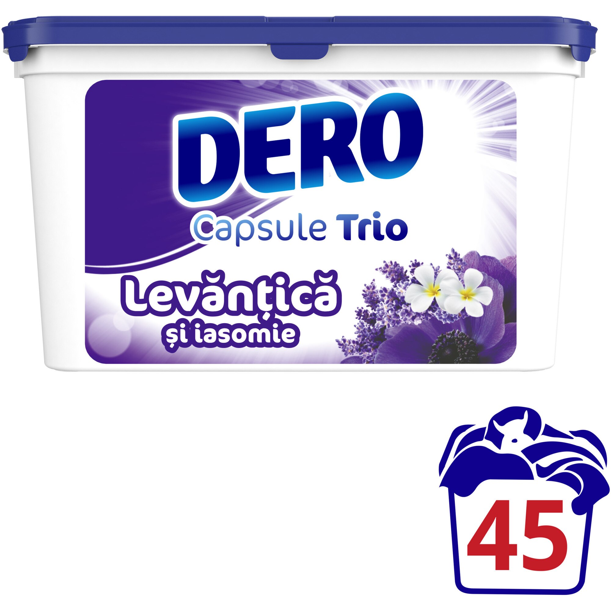 Detergent de rufe capsule Dero 2in1 Levantica 45 spalari - eMAG.ro