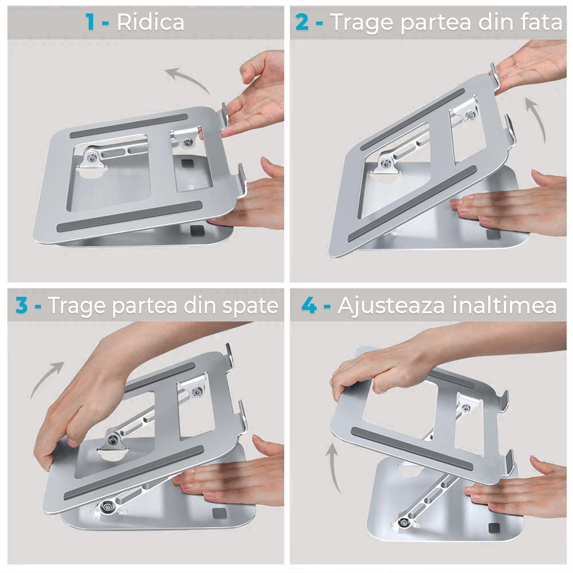 Suport laptop PadForce®, 9,6-17" inch, Inaltime reglabila, Portabil ...