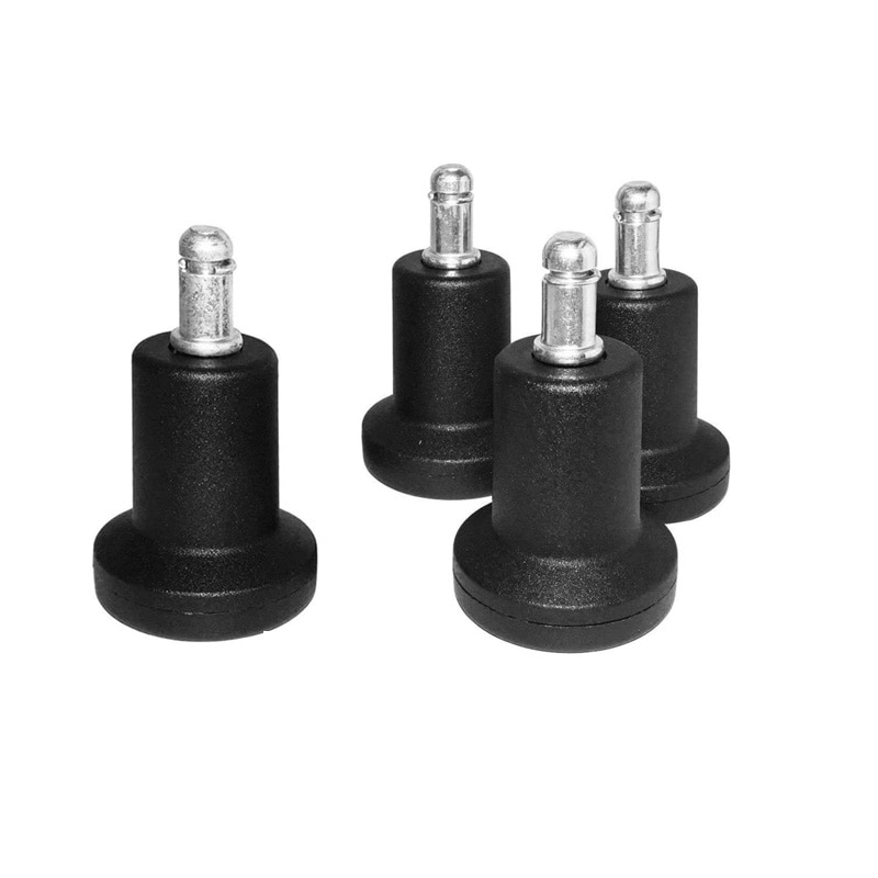 Set 4 roti fixe pentru scaun de birou, Poliuretan/Nailon, Negru - eMAG.ro