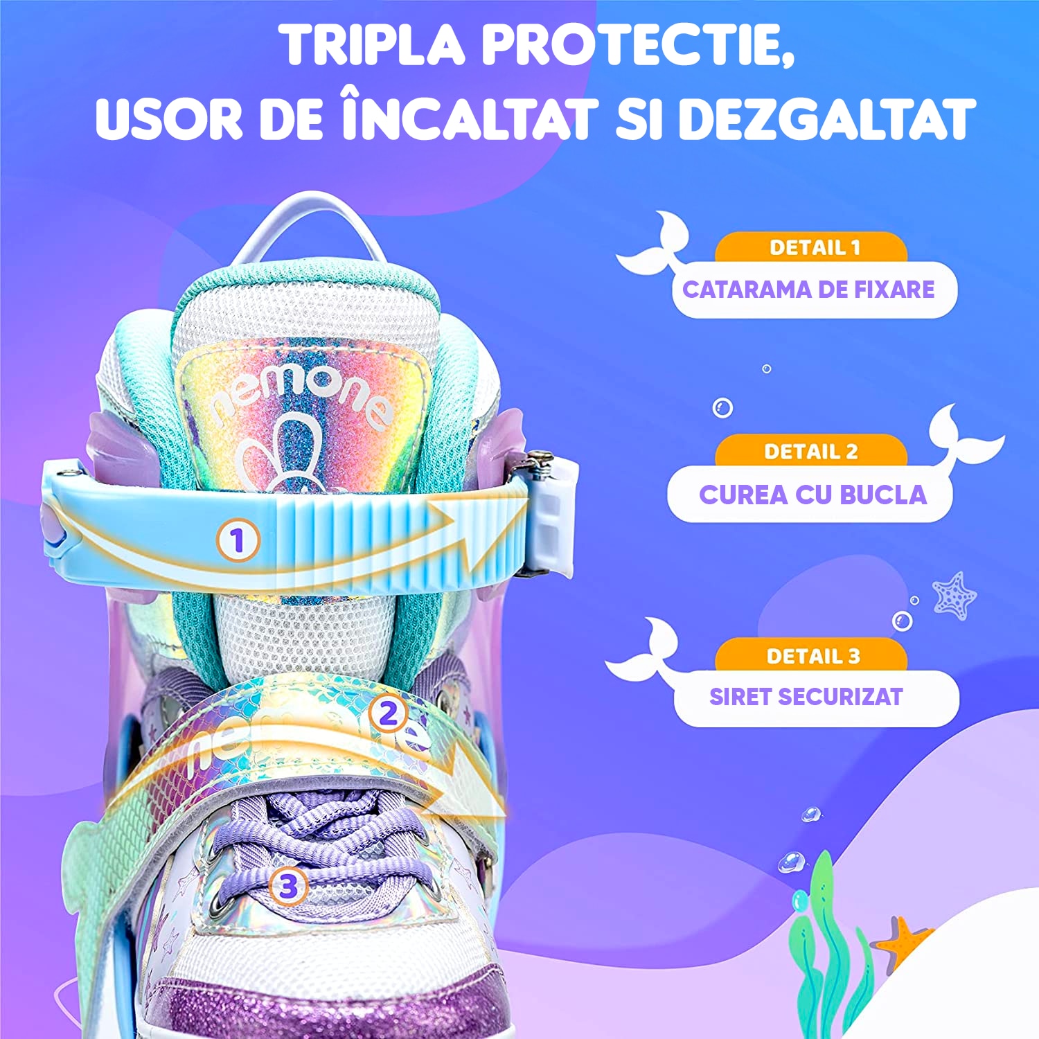 Регулируеми ролери за деца и възрастни светещи силиконови колела 4 колела в една линия лагери