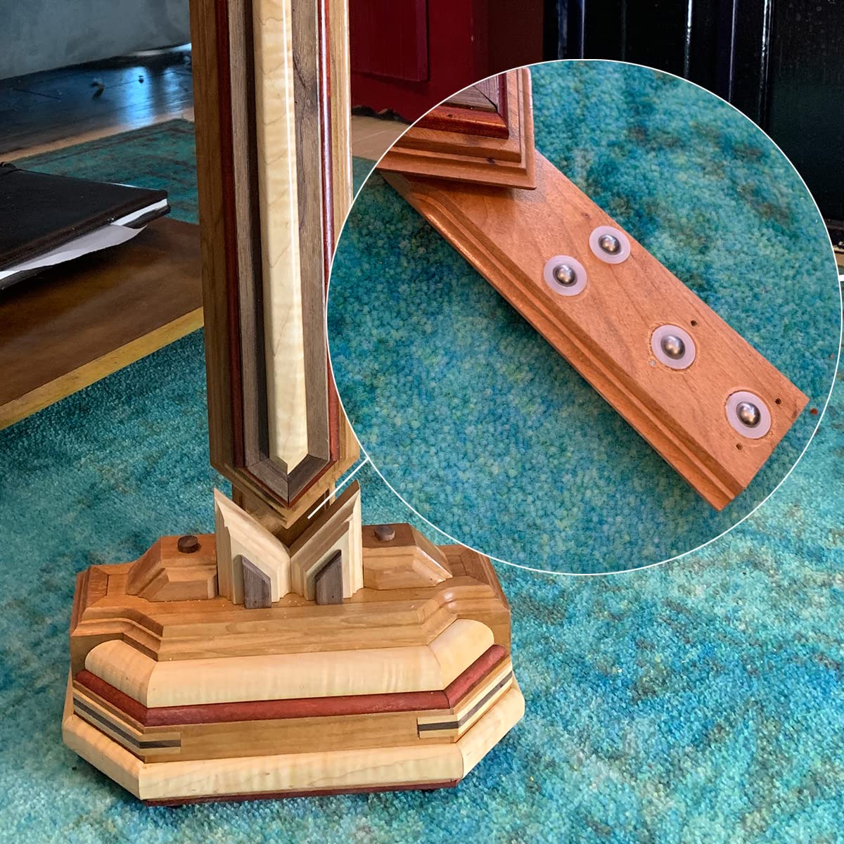 Set 8 mini rulmenti de transfer cu bile pentru masa, Nylon/Otel ...