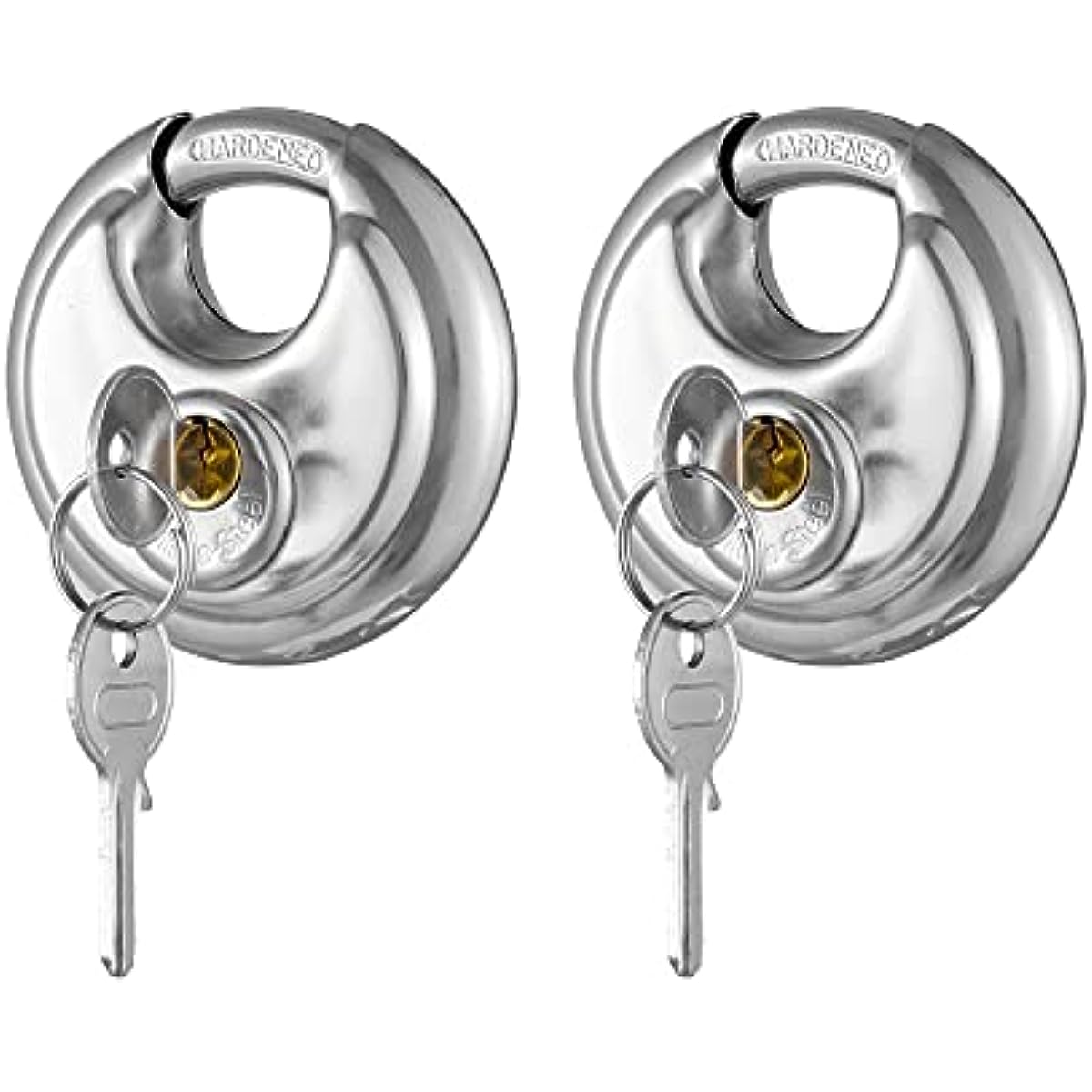 Set 2 lacate cu cheie, Inox, 18 mm, Argintiu - eMAG.ro