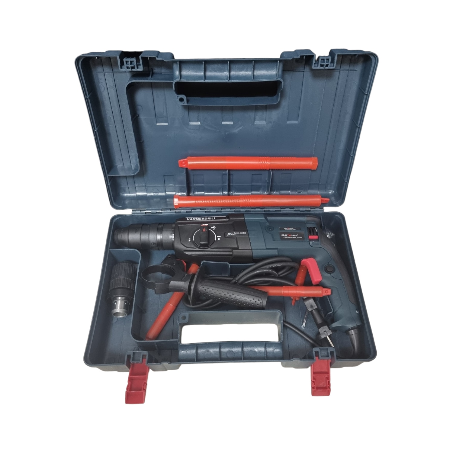 Ciocan rotopercutor cu fir KraftWorld, 2 mandrine, 220V, 1100W ...