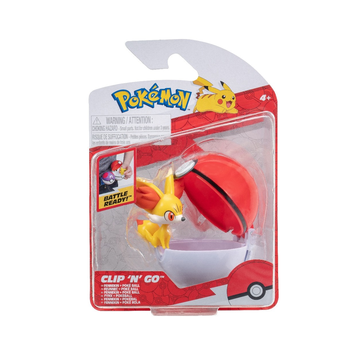 Figurina Pokemon Clip N Go, model Fennekin cu Poke Ball, 5 cm - eMAG.ro