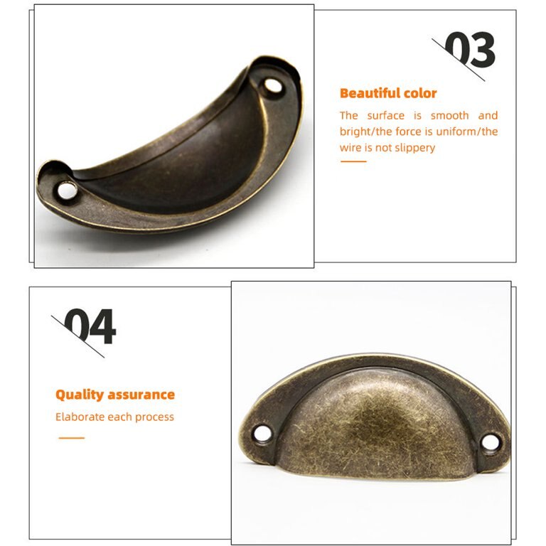 Set 24 manere mobila, GOGOU®, diametru 81mm, Stilul retro, Pentru ...