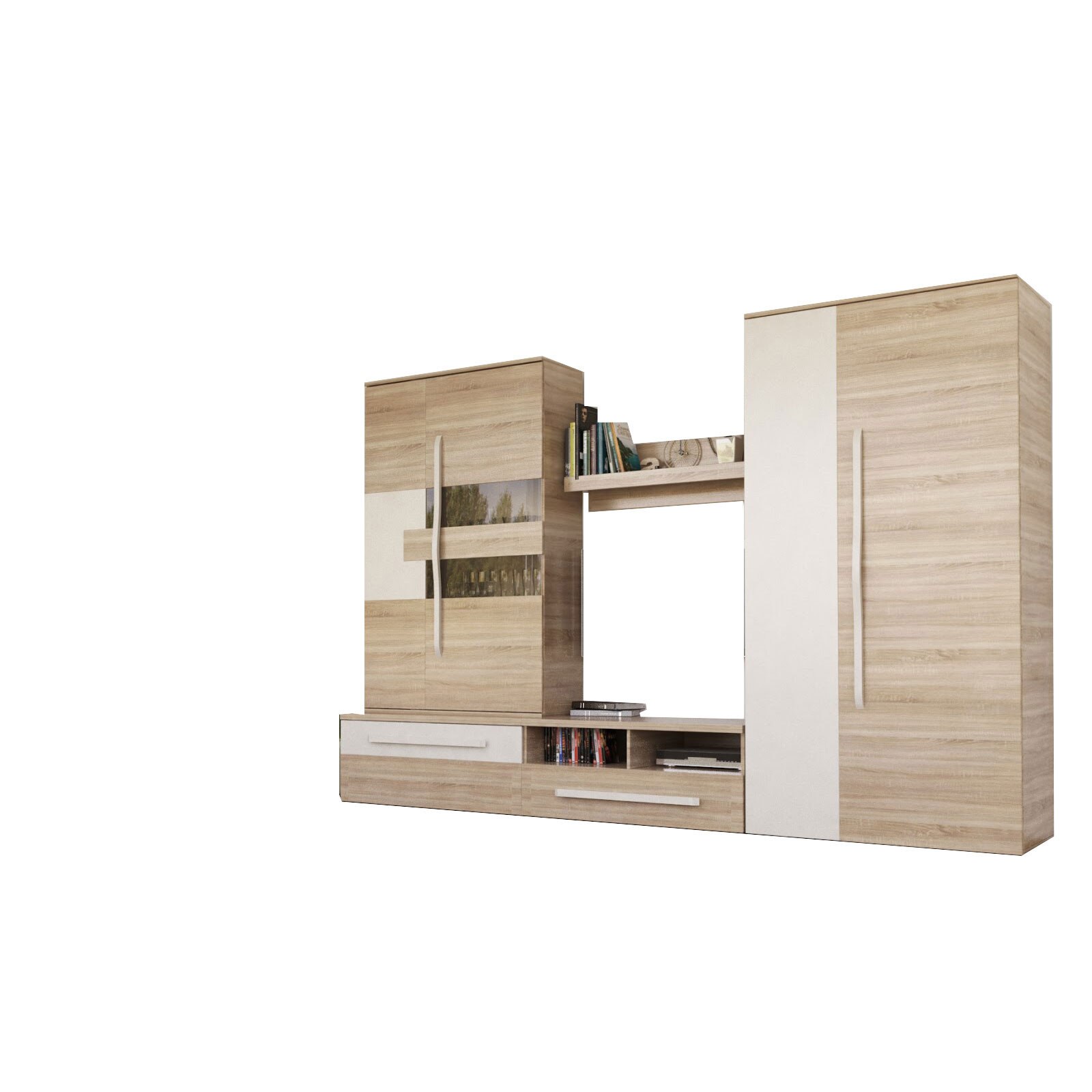 Living Modular Leganza, Configuratia C5, Sonoma/Alb L 277.5 x A 53.2 x ... Living Modular Leganza, Configuratia C5, Sonoma/Alb L 277.5 x A 53.2 x ...