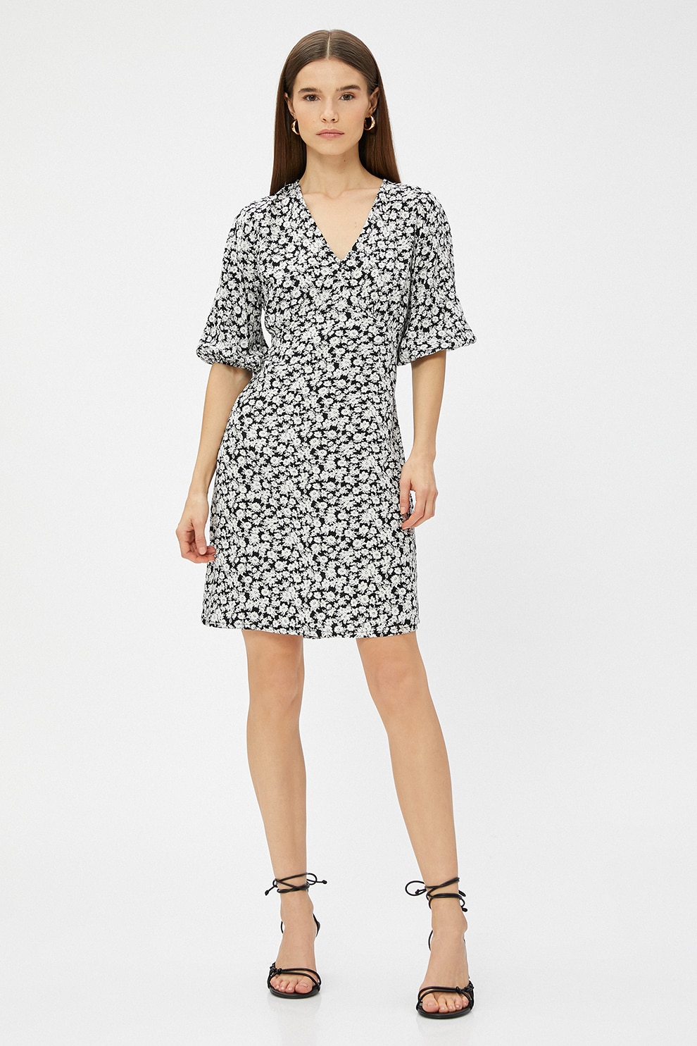 KOTON, Rochie cu model si decolteu in V - eMAG.ro