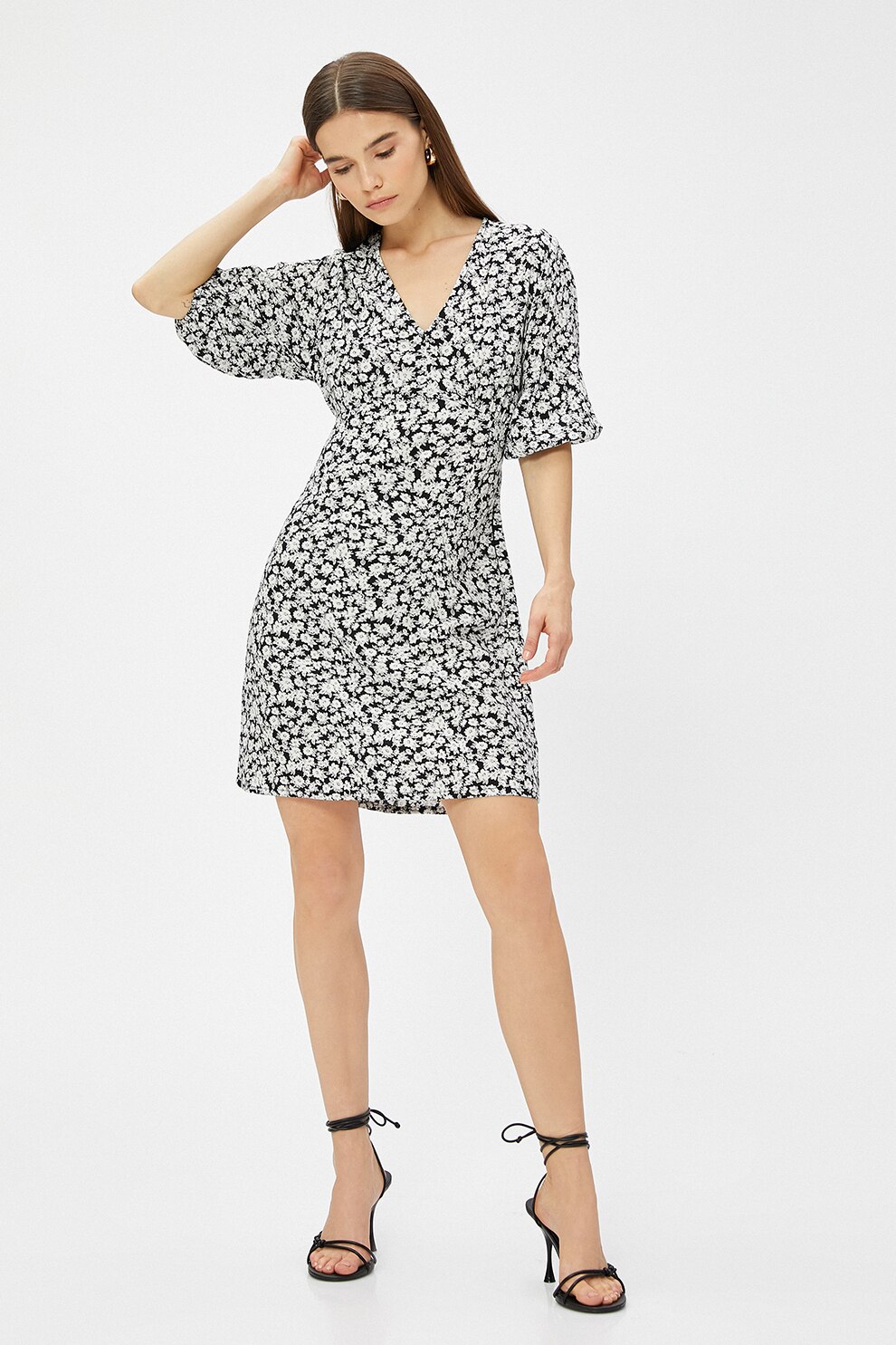 KOTON, Rochie cu model si decolteu in V - eMAG.ro