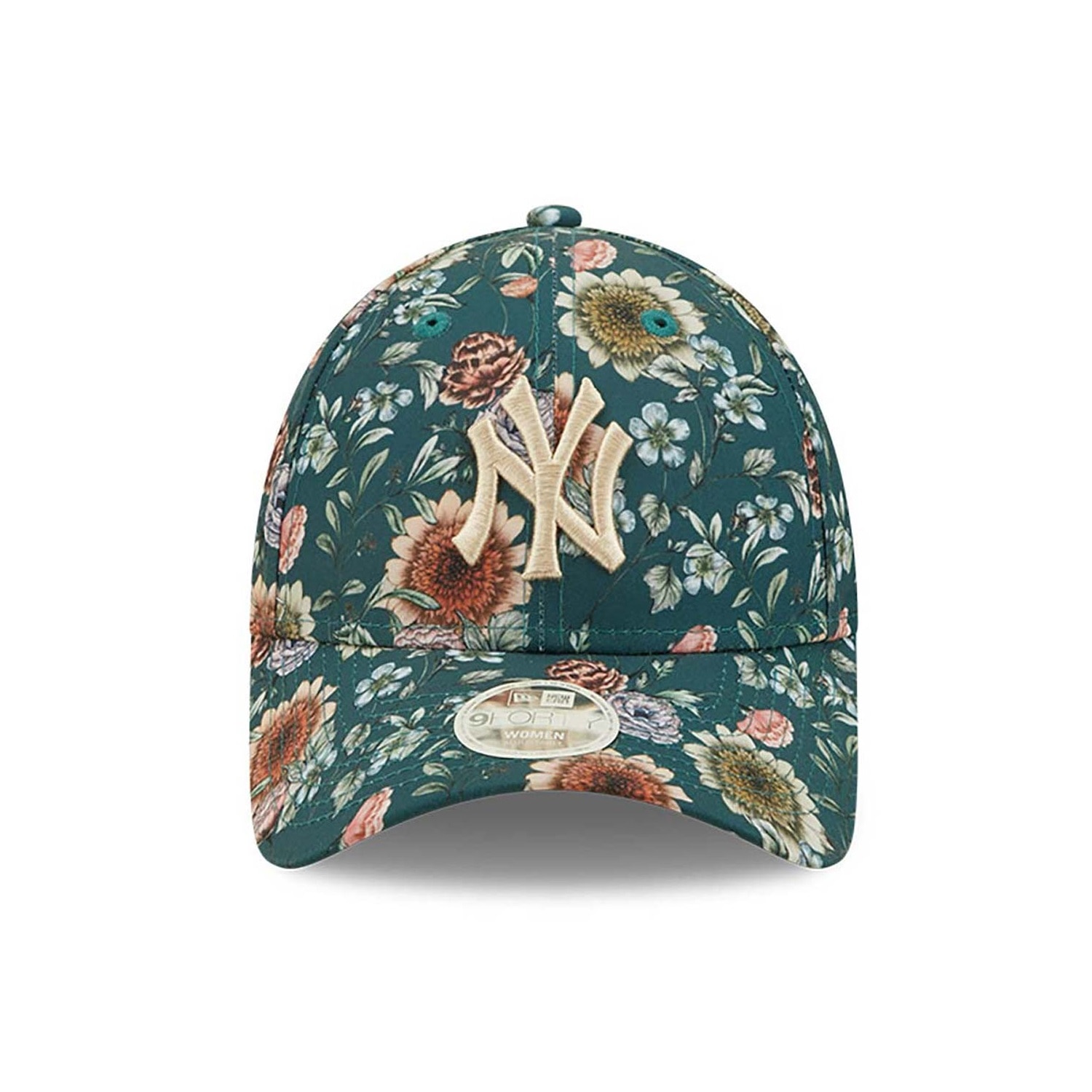 Sapca New Era ajustabila cu logo floral NY Yankees, Verde, 55-61 CM ...