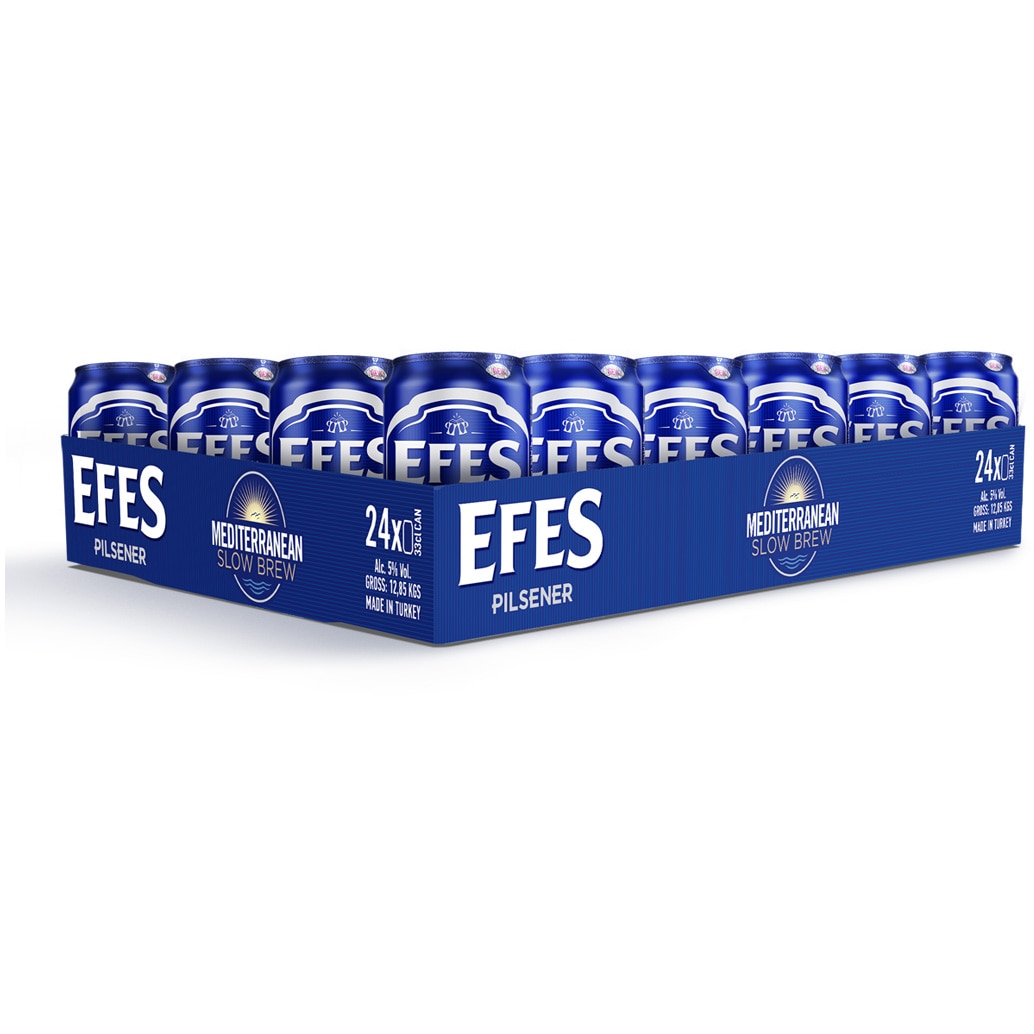 Bere blonda Efes Pilsner, 5%, doza 24 x 0.33l - eMAG.ro