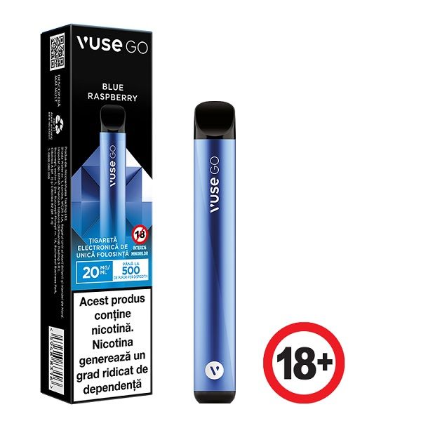 Tigara electronica de unica folosinta, Vuse GO - Blue Raspberry, 2ml ...