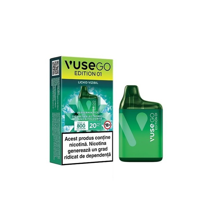 Tigara electronica de unica folosinta, Vuse GO 800 - Peppermint Ice ...