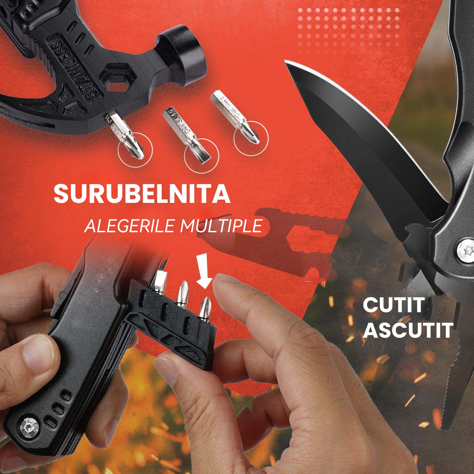 Unealta Multifunctionala, Amtok, 14 in 1, Negru - eMAG.ro