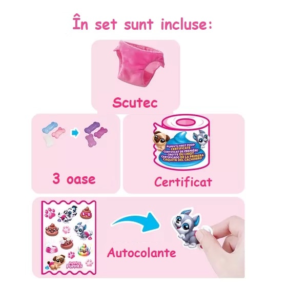 Jucarie de plus surpriza Catelus Interactiv Pets Alive Pooping Puppies ...