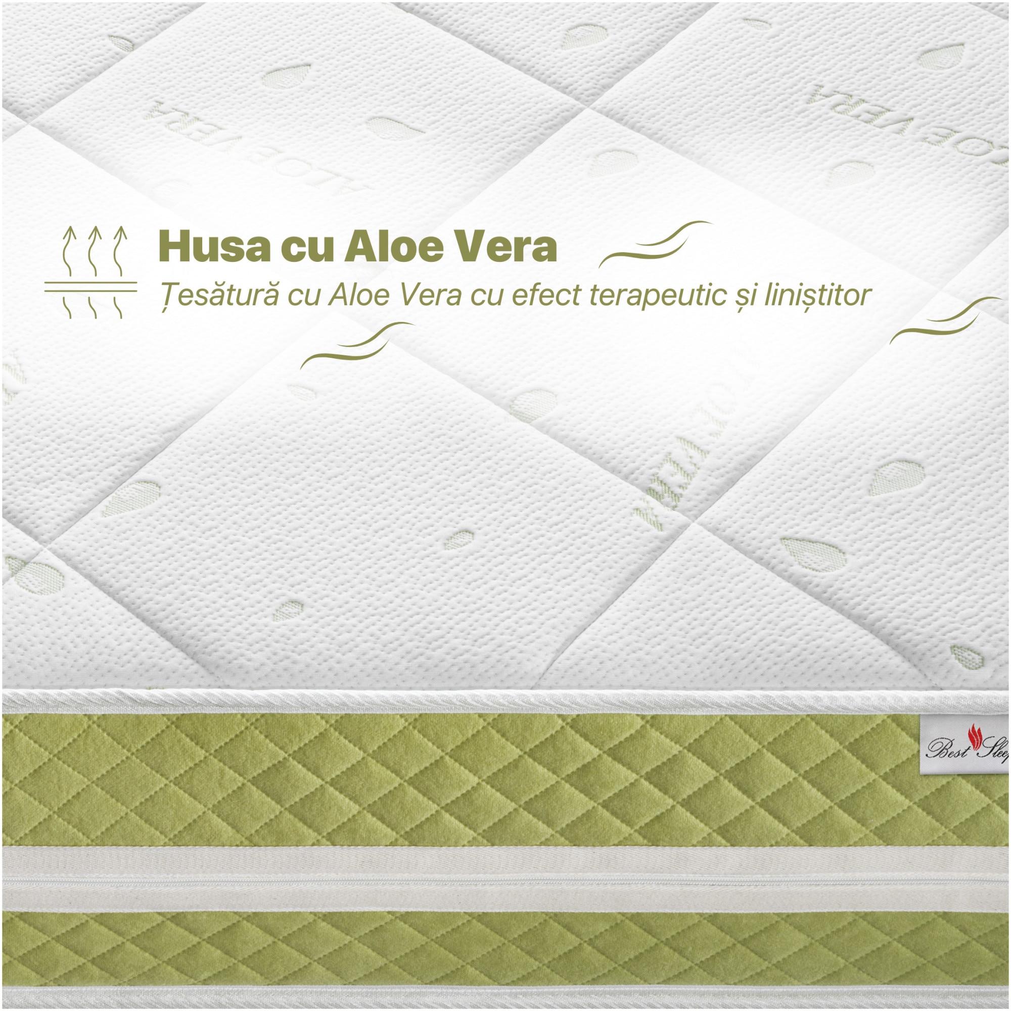 Saltea Ortopedica, Best Sleep, Luxe Memory Aloe Vera, 180X200x25 cm ...