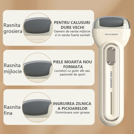 Set Pila electrica pentru talpi si calcaie, Vaxiuja, Acumulator 3000 ...