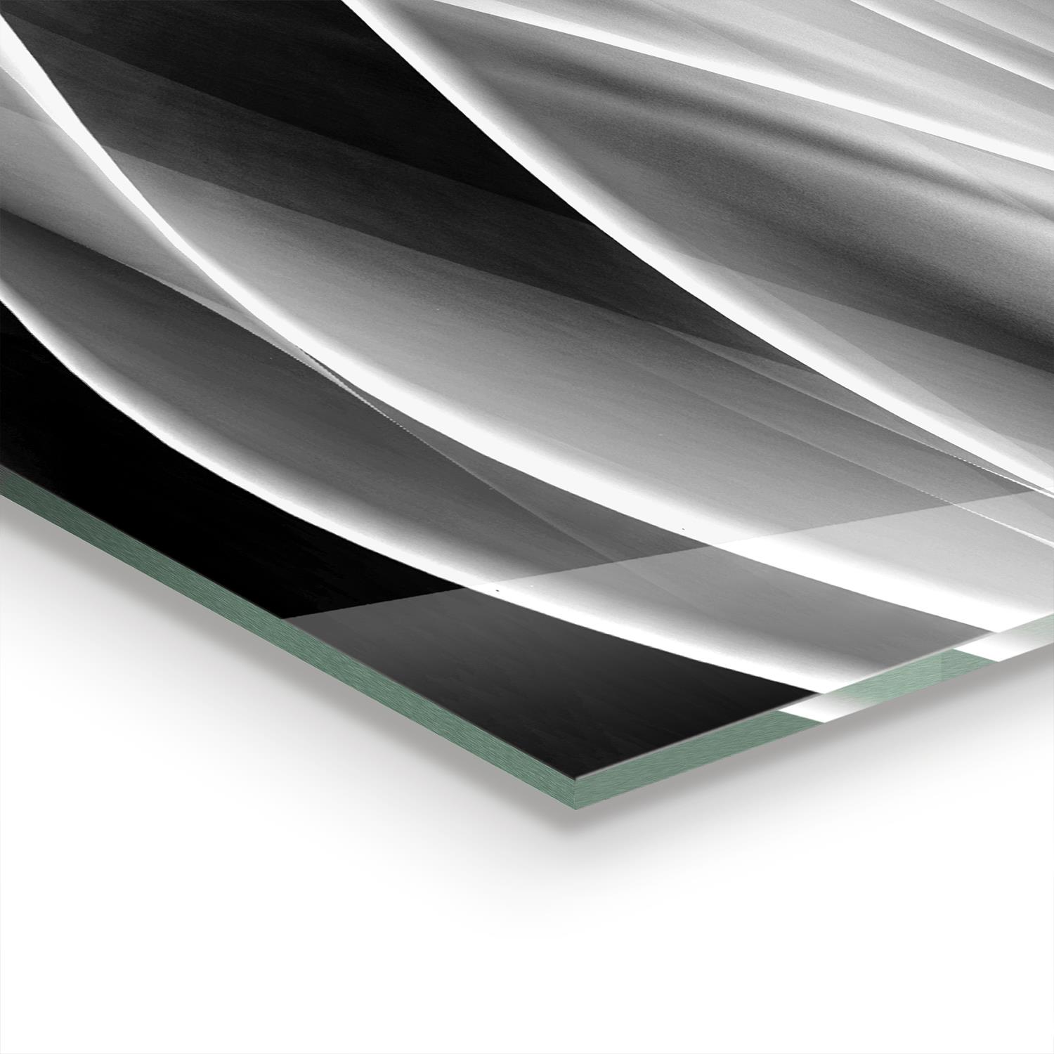 Panou decorativ, Wallfluent, Sticla, Valuri Abstracte, Multicolor ...