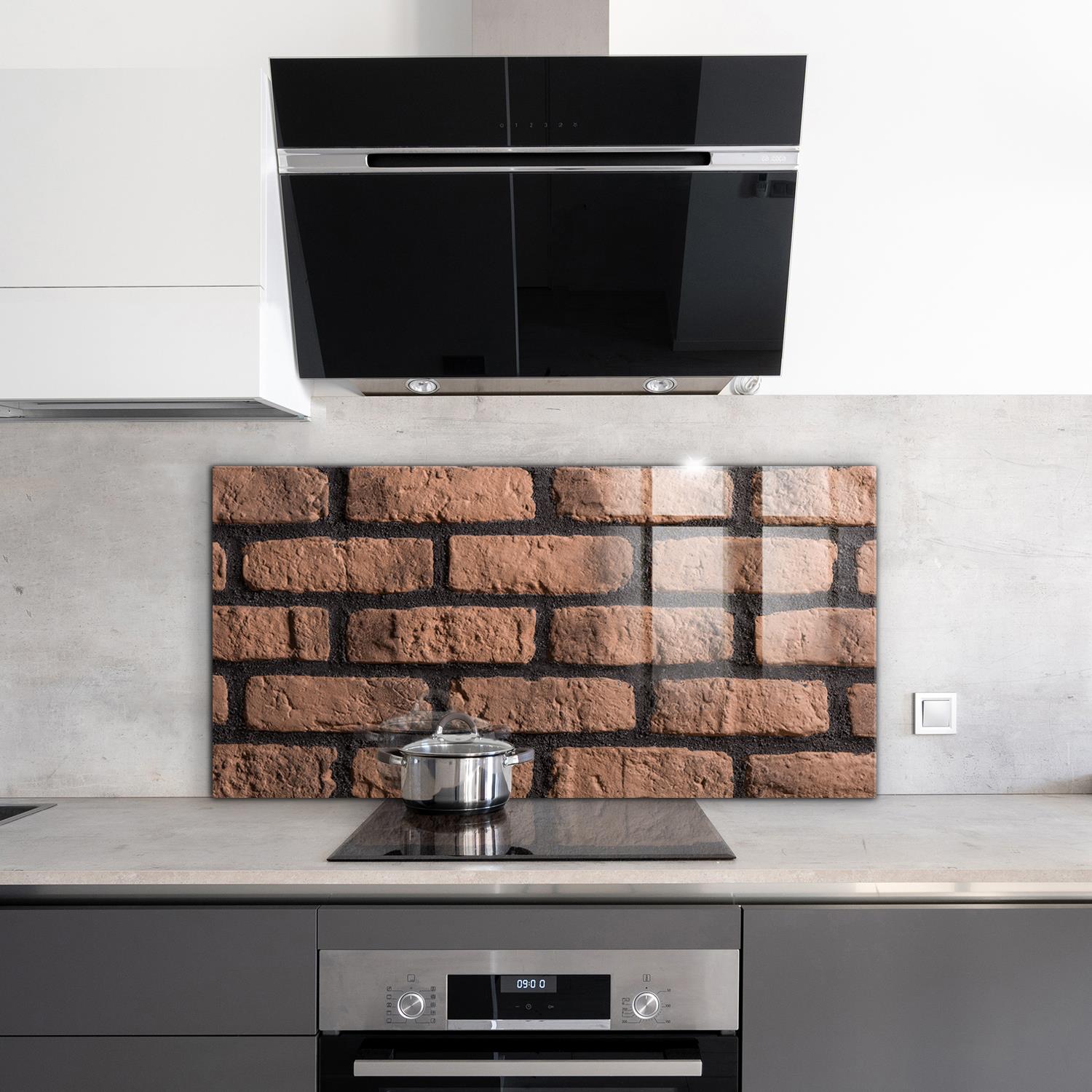Panou decorativ, Wallfluent, Sticla, Zid De Caramida Naturala ...