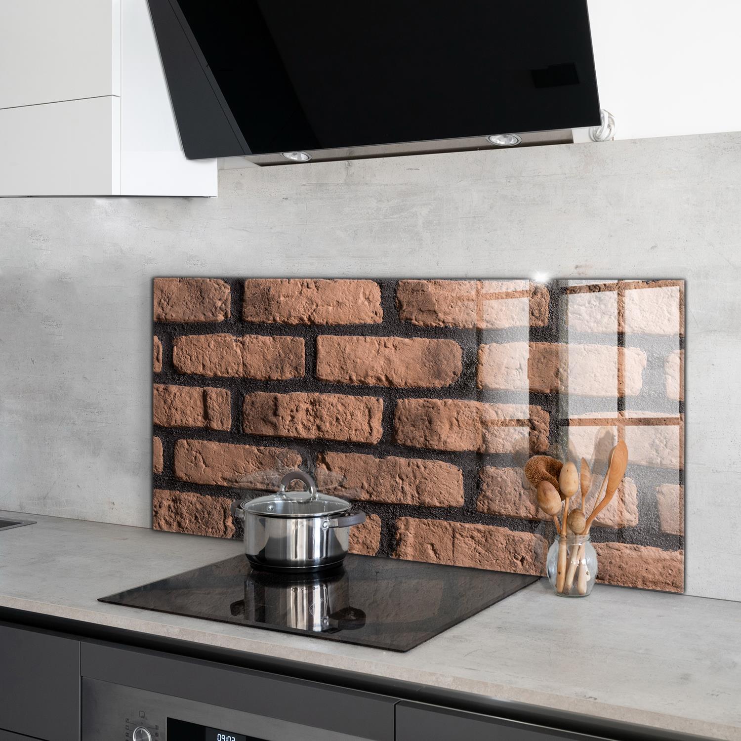 Panou decorativ, Wallfluent, Sticla, Zid De Caramida Naturala ...