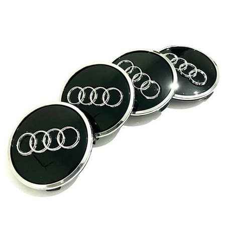 Set 4 Embleme Jante Aliaj 69mm Compatibile Audi A3, A4, A5, A6, A7, A8 ...