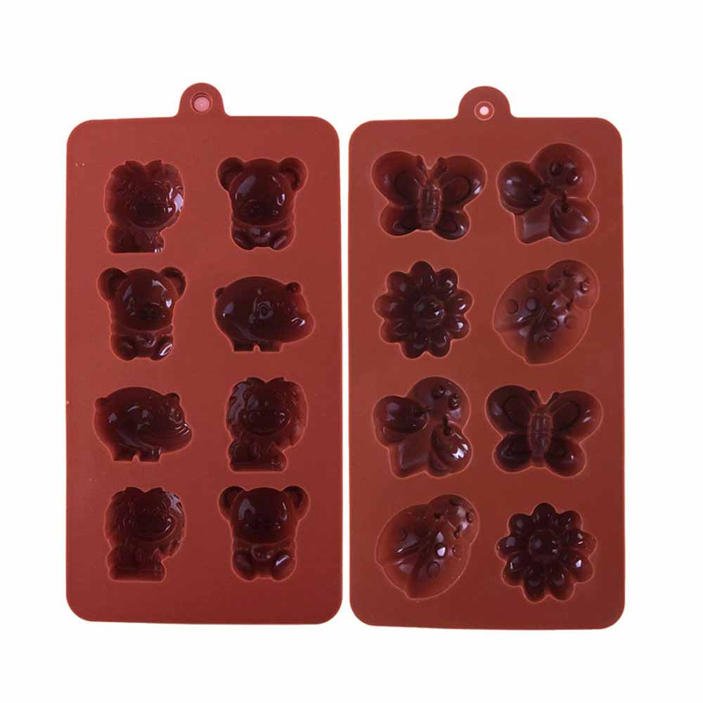 Set 2 Forme Silicon pentru ciocolata, Bomboane, Jeleuri sau Cuburi de ...