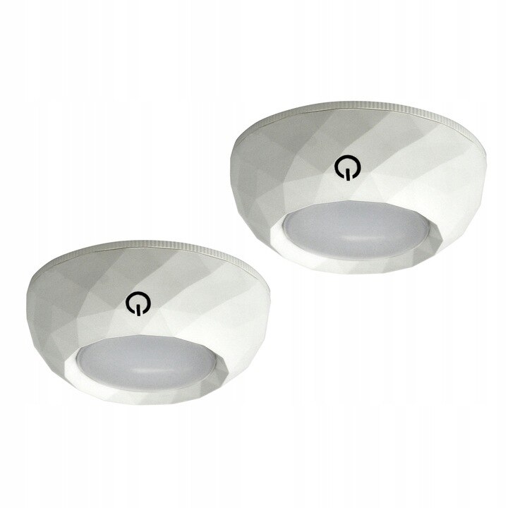 Set 4 lampi LED pentru mobila, Polux, Plastic, 12lm, 4000K, Alb - eMAG.ro