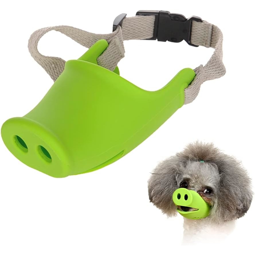 Botnita pentru caini anti muscaturi, Silicon, Verde - eMAG.ro