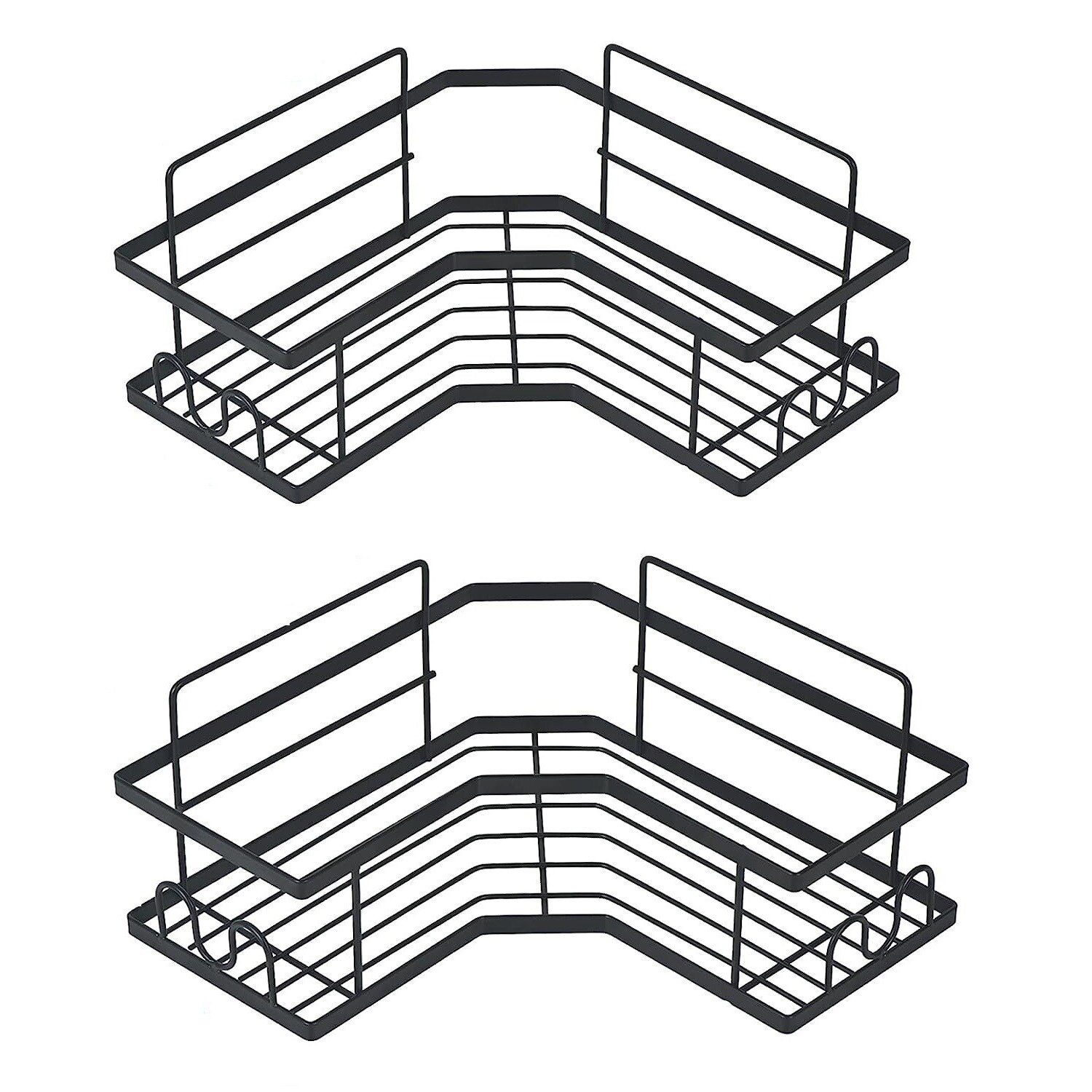 Set 2 Raft de dus, JENUOS®, pentru depozitare, reglabil in inaltime, 8 ...