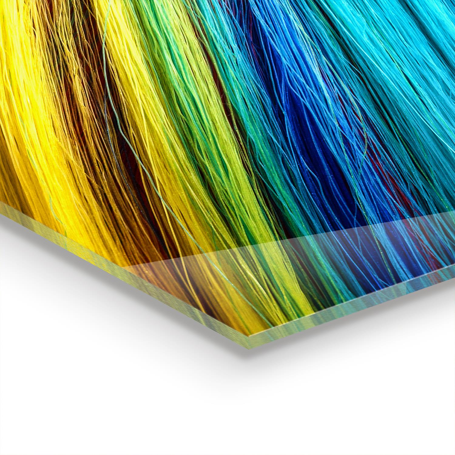 Panou decorativ, Wallfluent, Sticla, Model Grafic Colorat Curcubeu ...